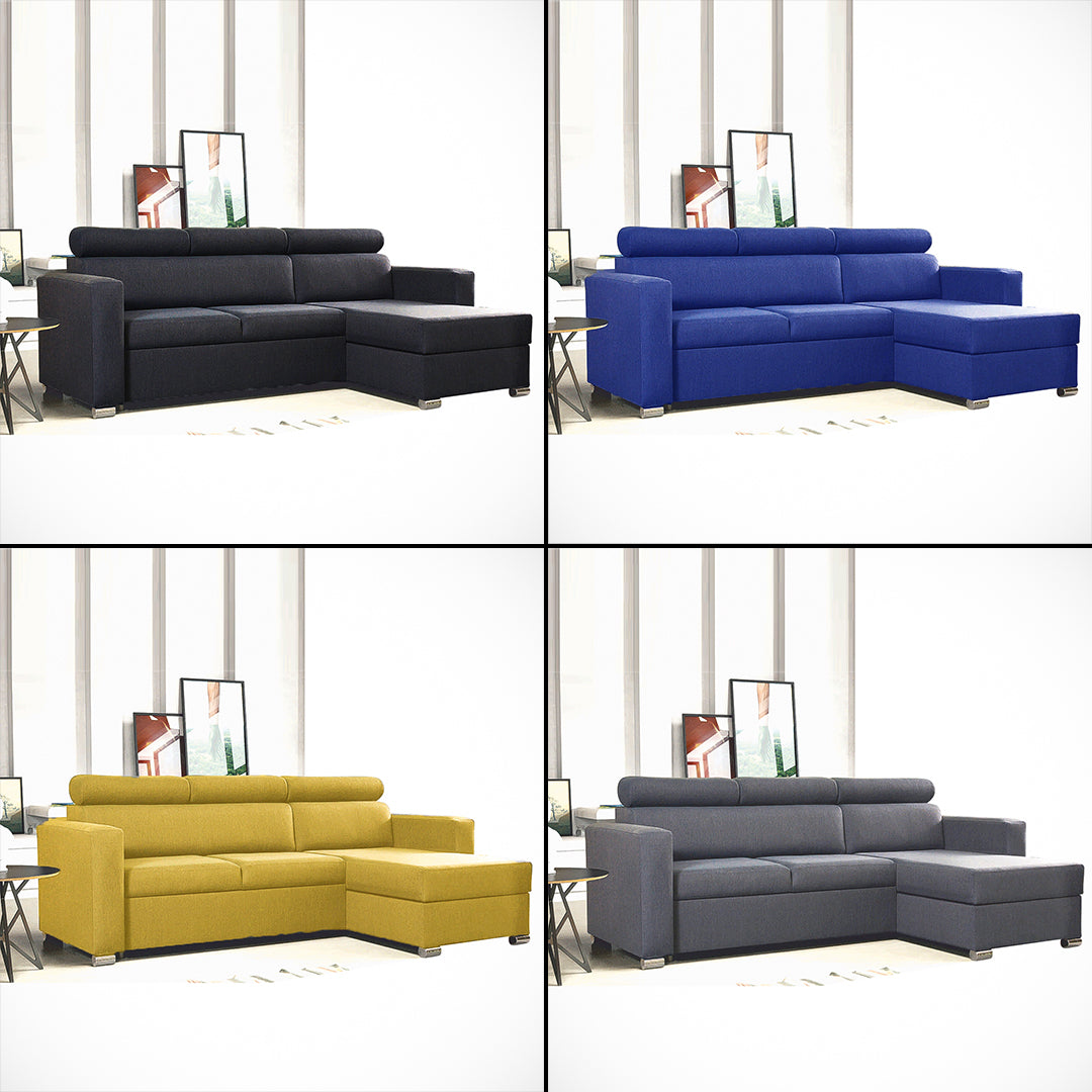 Hugo Corner L-Shaped Sofa Bed